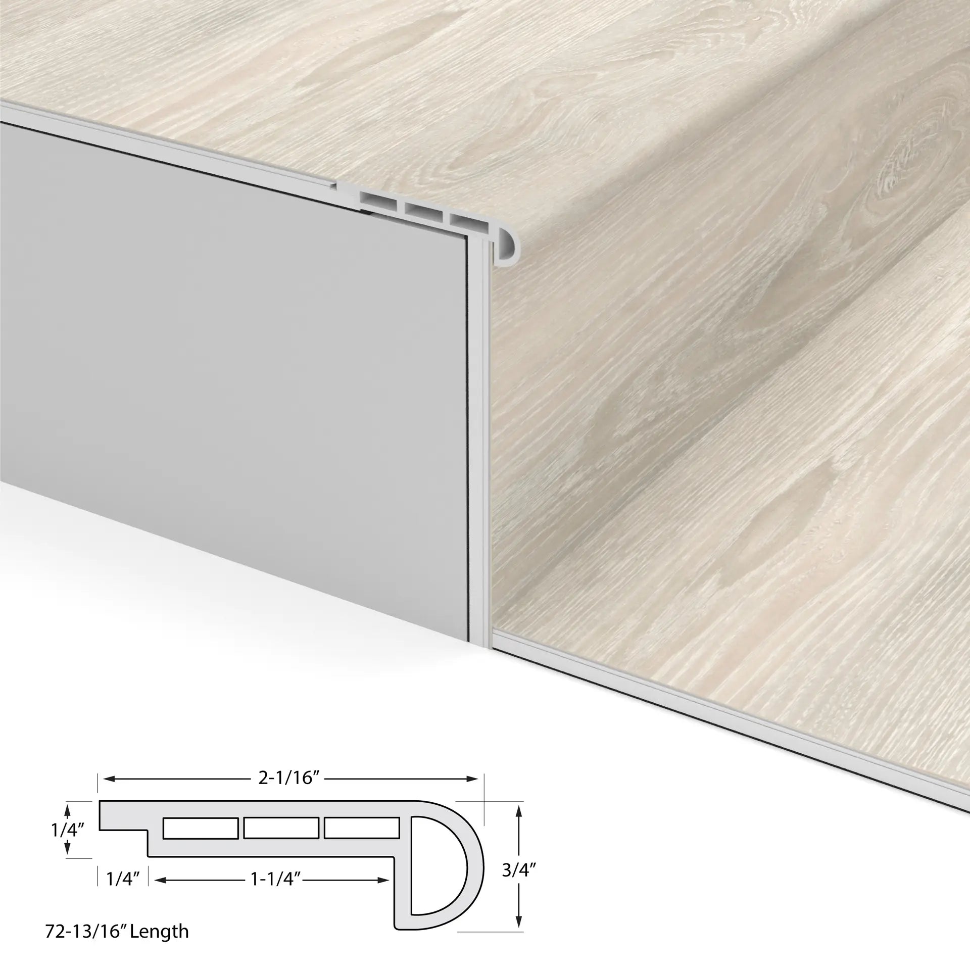 Castaway Oak Cali Vinyl Stair Nosing Flush – The Ultimate Flooring Guy